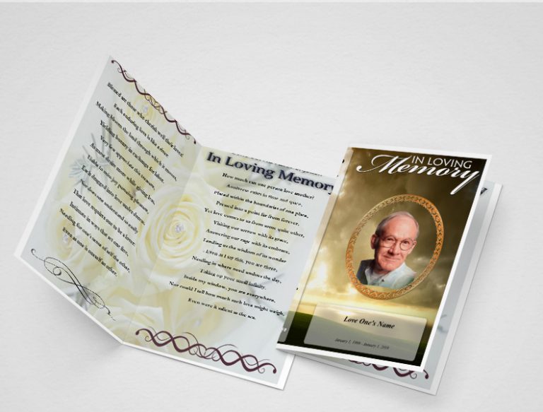 Cloud Land Funeral Program | Free Cloud Land Funeral Program