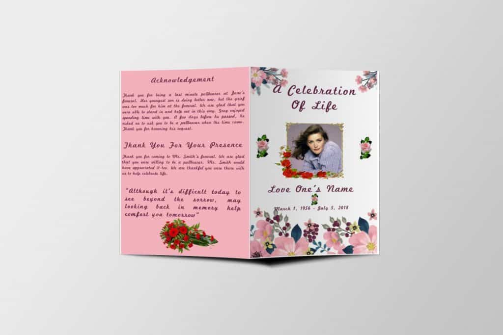 Funeral Programs using Funeral Templates get pdf ready to print online