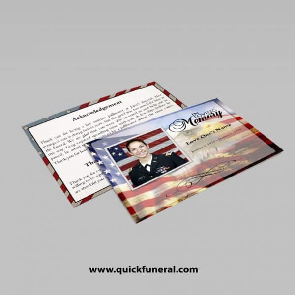 Non-Folded Funeral Announcement 4.25 x 5.5 | Funeral Announcement