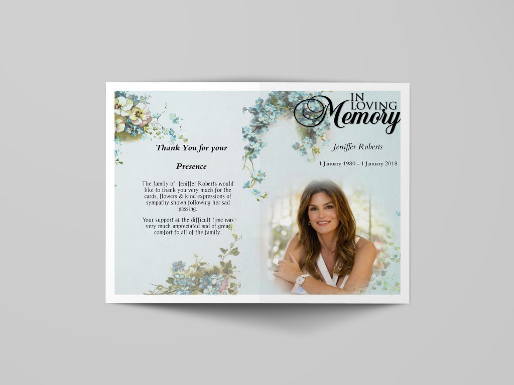 Royal Natural Funeral Program Template | QuickFuneral LLC