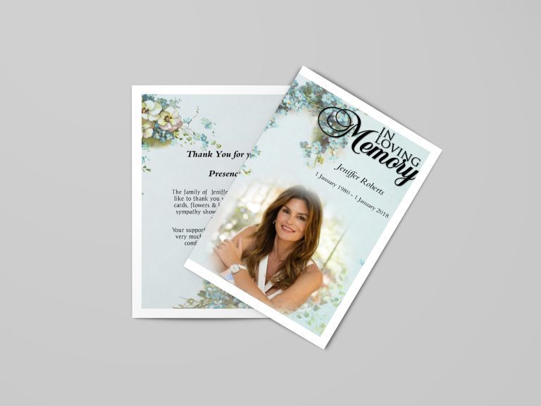 Royal Natural Funeral Program Template | QuickFuneral LLC