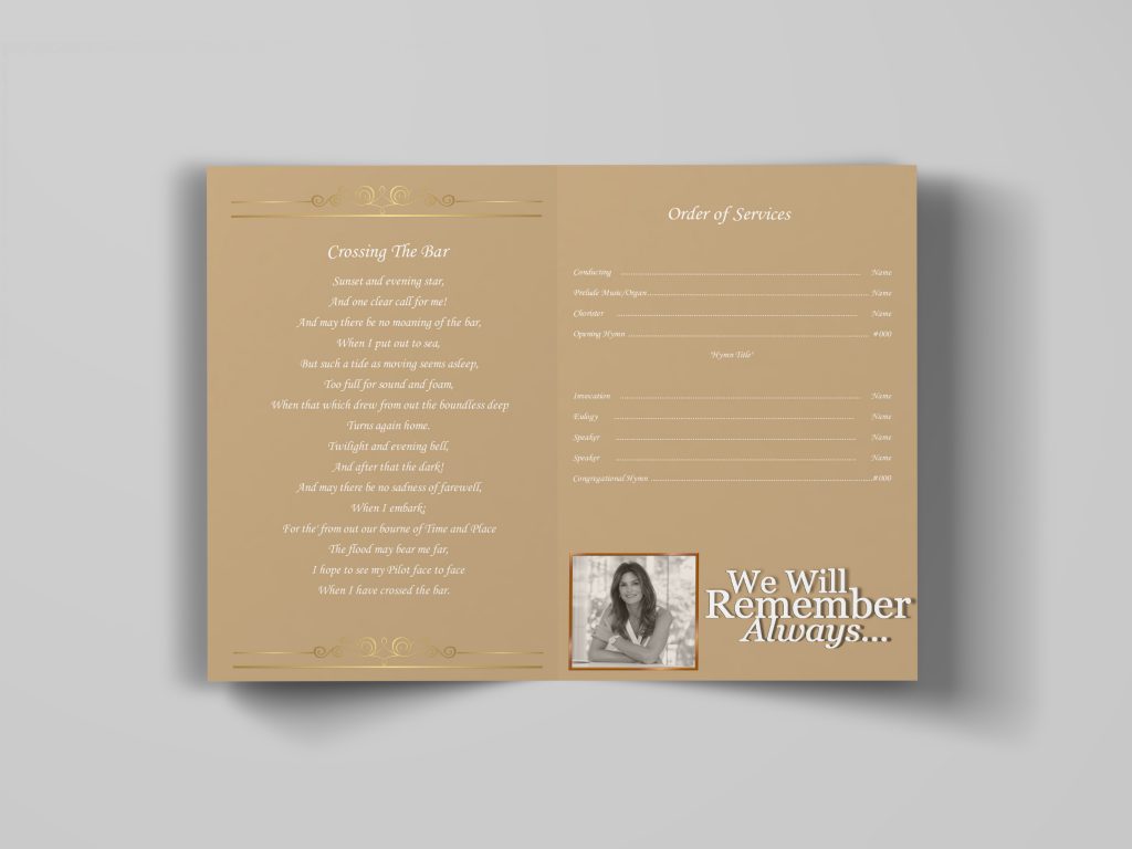 Teacher Themed Funeral Program Template | QuickFuneral LLC