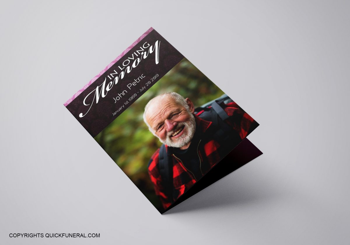 Non-Religious Funeral Program Template | QuickFuneral LLC