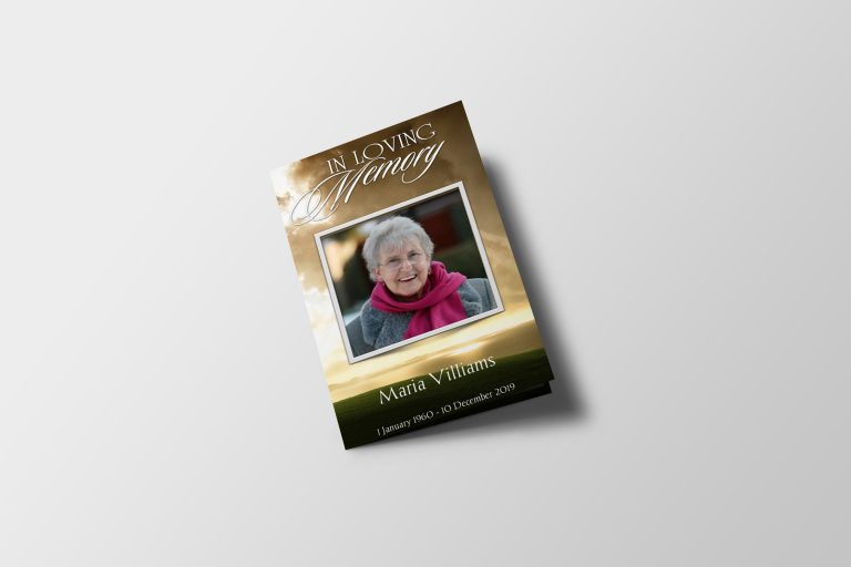 Dark Cloud Funeral Program Template | QuickFuneral LLC