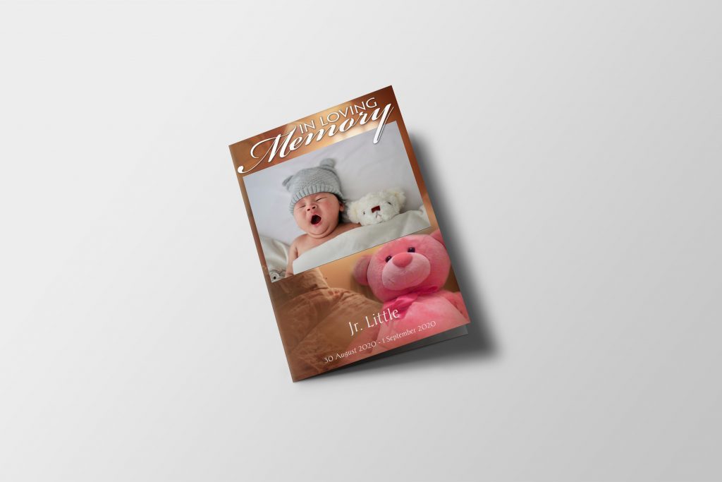 Baby Funeral Program Template | QuickFuneral LLC