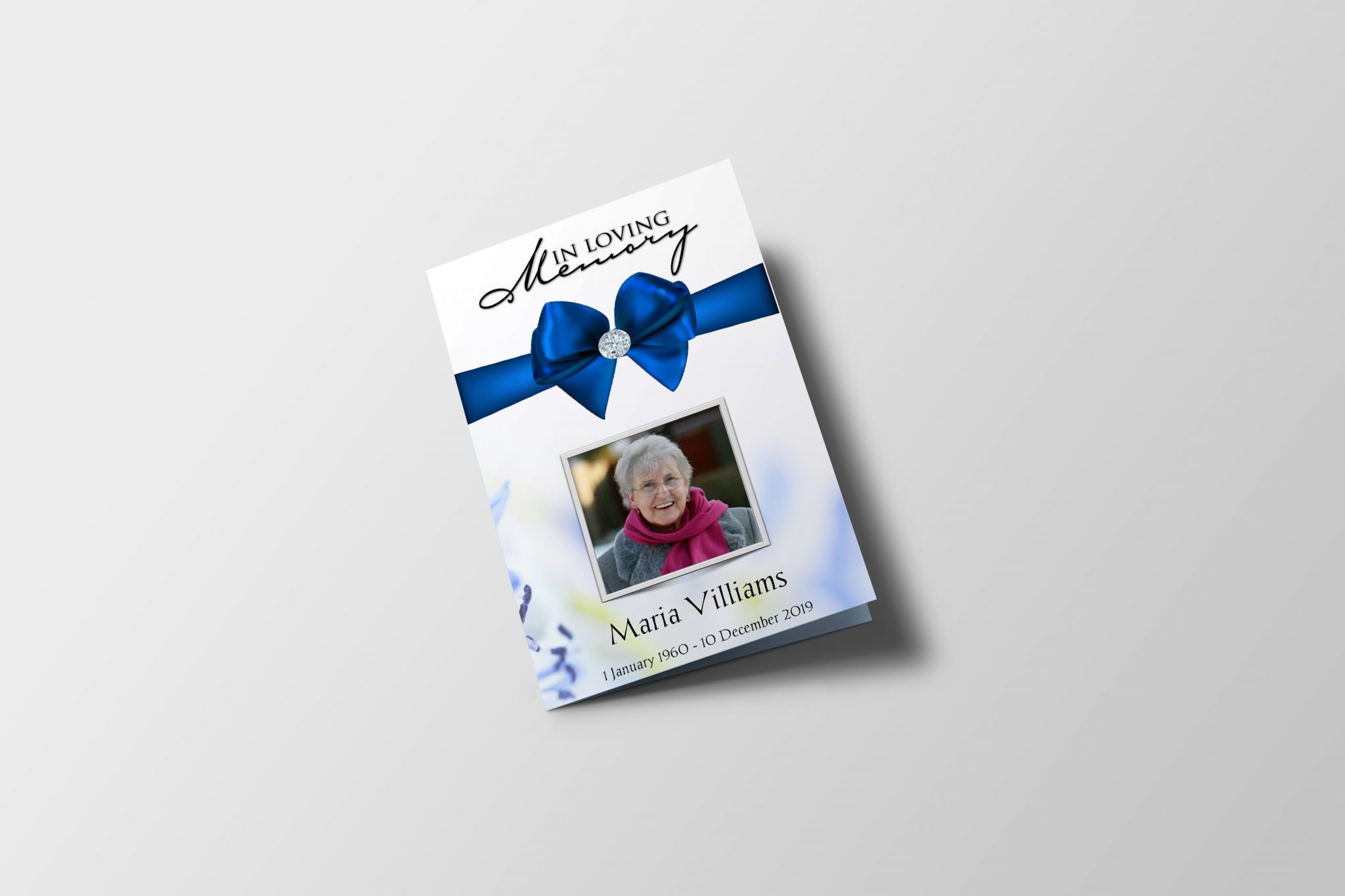 Royal Diamond Funeral Program Template | QuickFuneral LLC