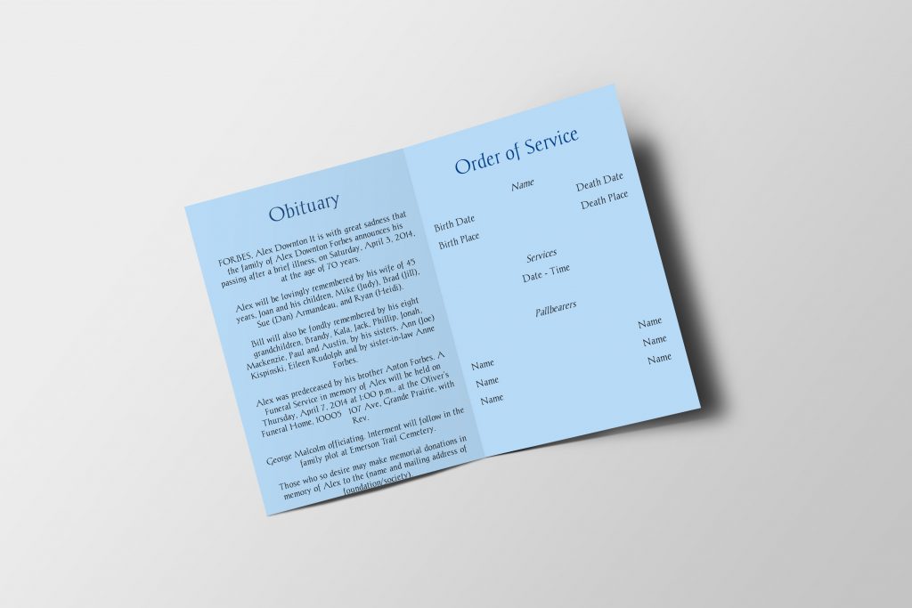 Royal Diamond Funeral Program Template | QuickFuneral LLC