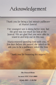 Going Home Funeral Program Template | QuickFuneral LLC