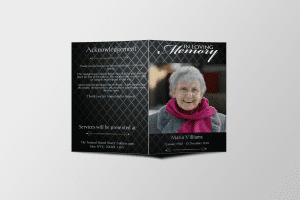 Elegant Funeral Program Template | QuickFuneral LLC