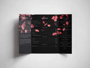 Royal Rose Gatefold Funeral Program | QuickFuneral LLC