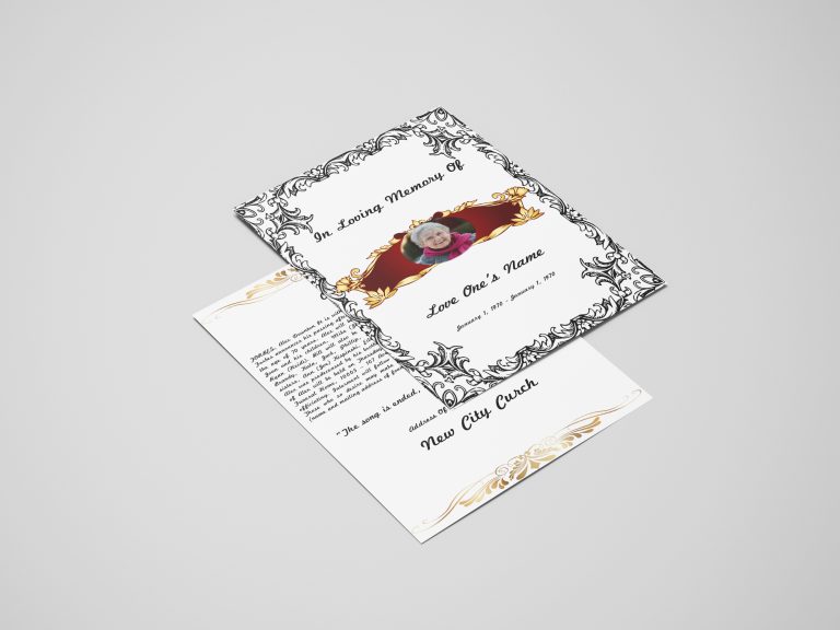 Red Badge Funeral Flyer Template | Funeral Flyer Template | Flyer Template