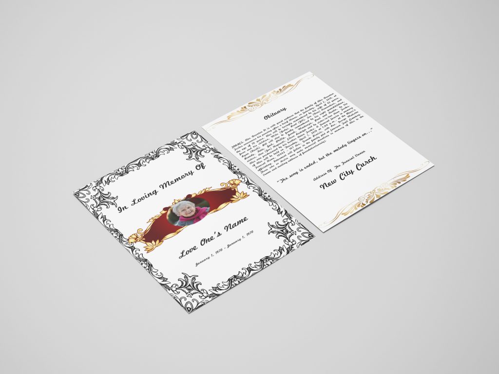 Red Badge Funeral Flyer Template | Funeral Flyer Template | Flyer Template