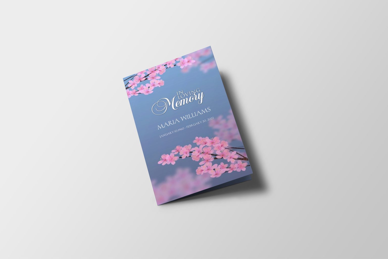 Spring Flower Funeral Program Template | QuickFuneral LLC