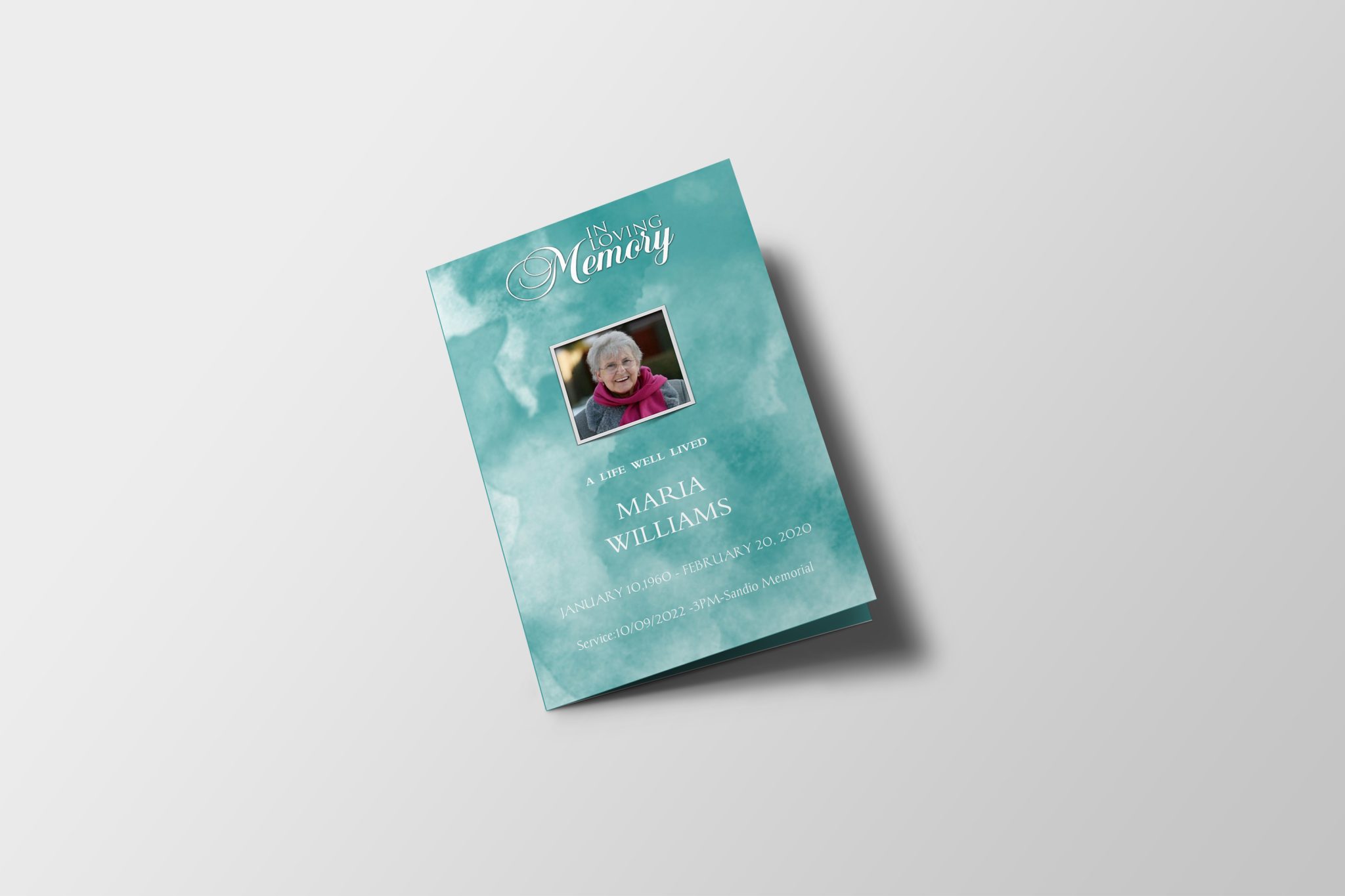 Light Green Funeral Program Template | QuickFuneral LLC