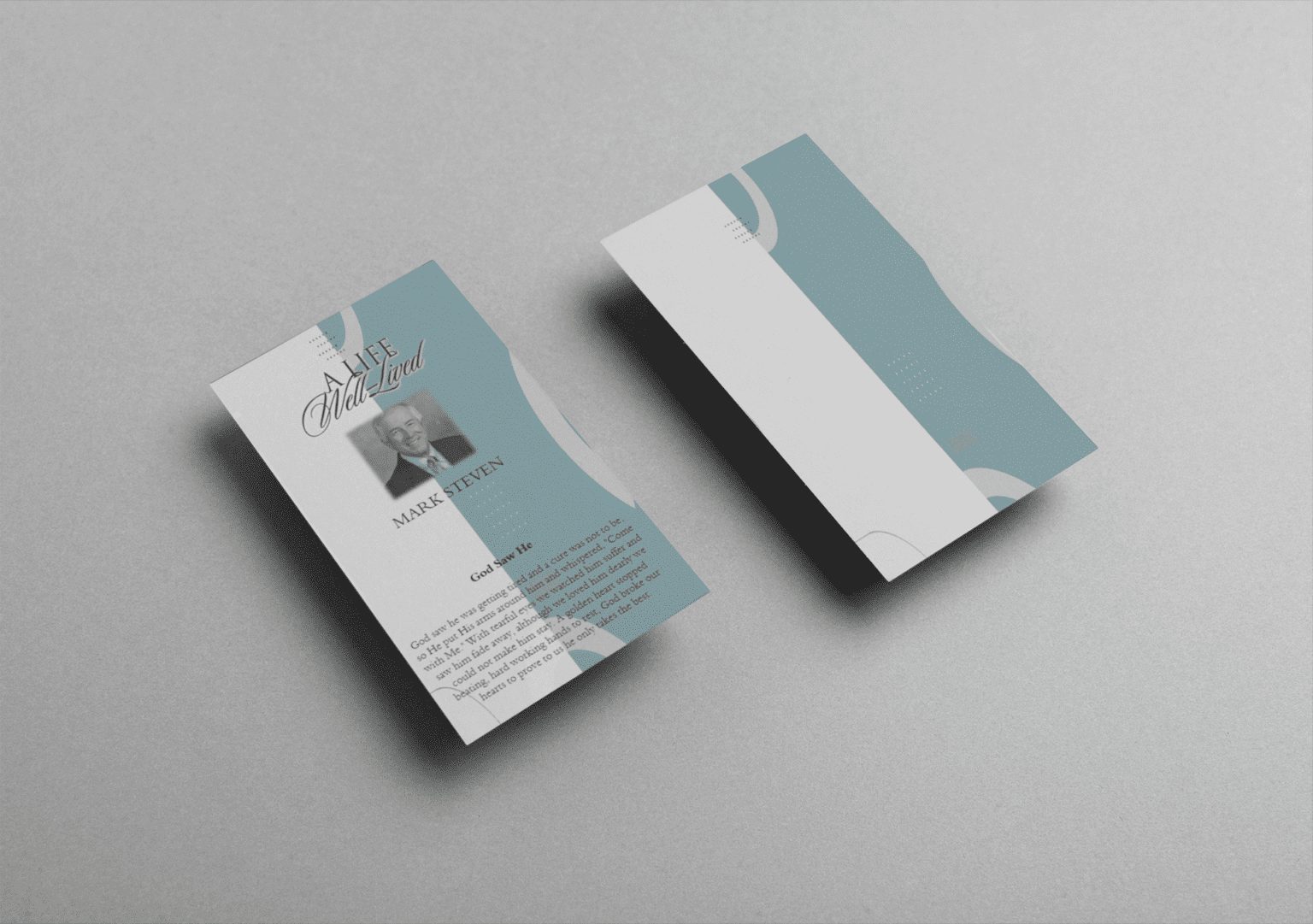 Minimalist Funeral Prayer Card