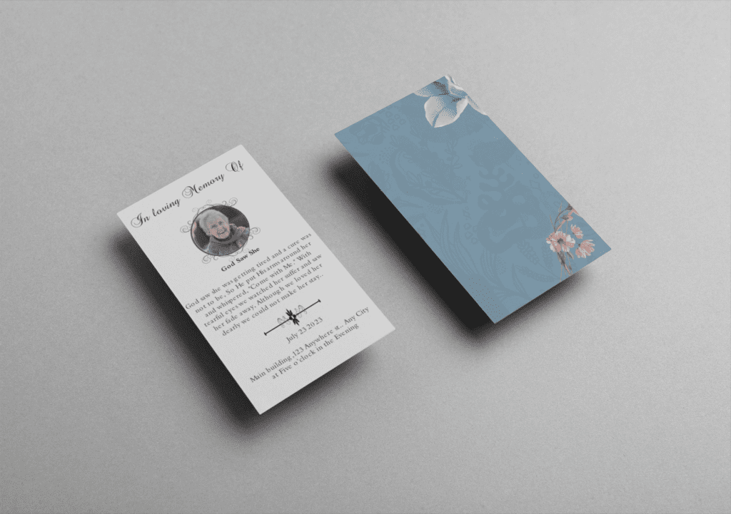 Funeral Memorial Cards