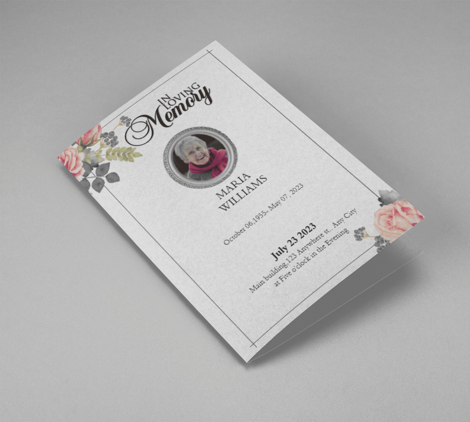 Order Of Memorial Service Program