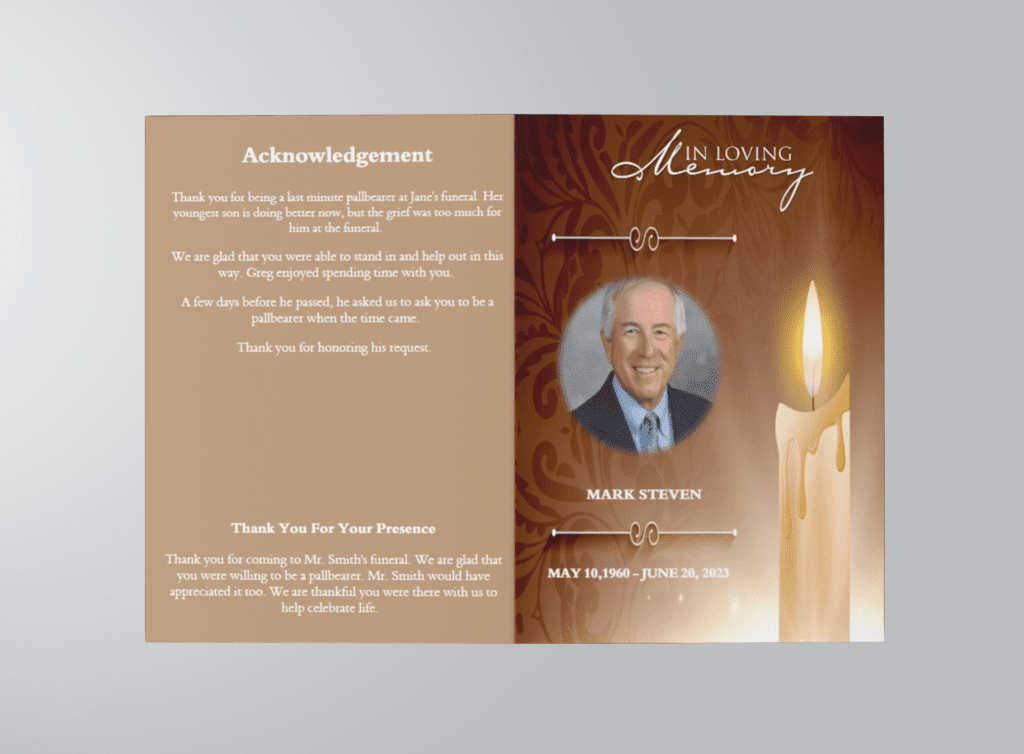 Example Of A Obituary Program
