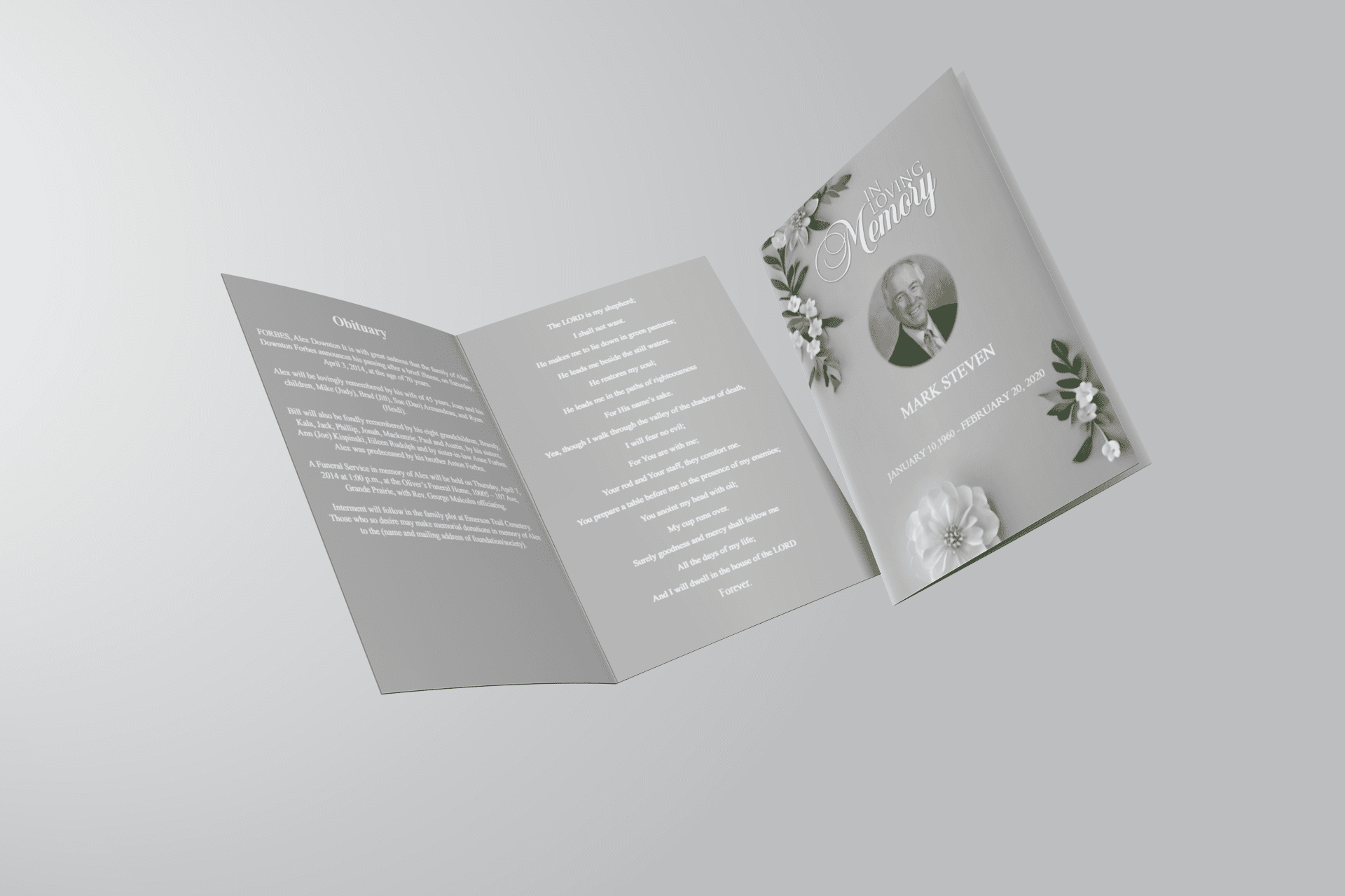 Custom Obituary Samples For Funeral Programs